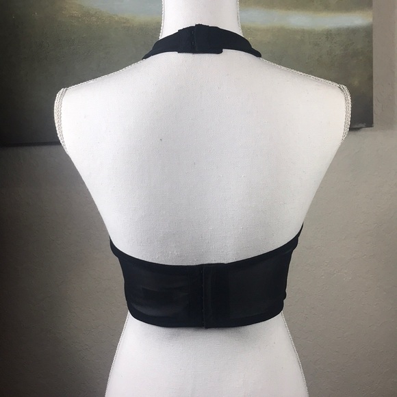 bebe | Tops | Bebe Halter Bralette In Black Lace Size M | Poshmark